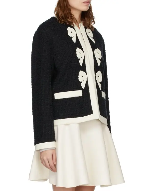 Valentino Garavani Bow-detail Tweed Jacket