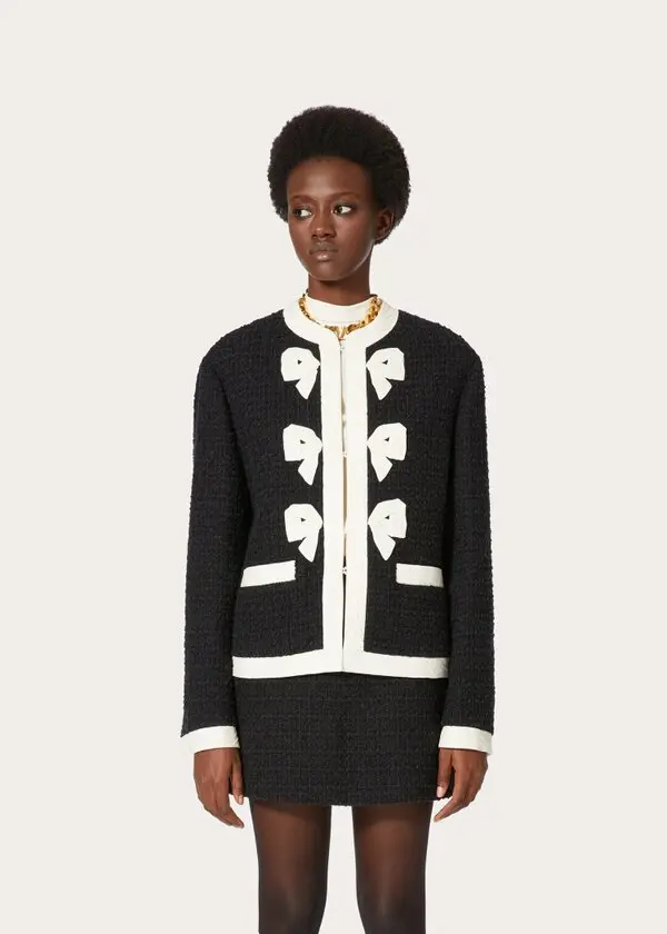 Valentino Garavani Bow-detail Tweed Jacket