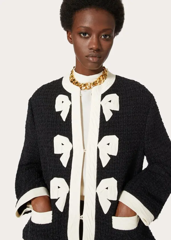 Valentino Garavani Bow-detail Tweed Jacket