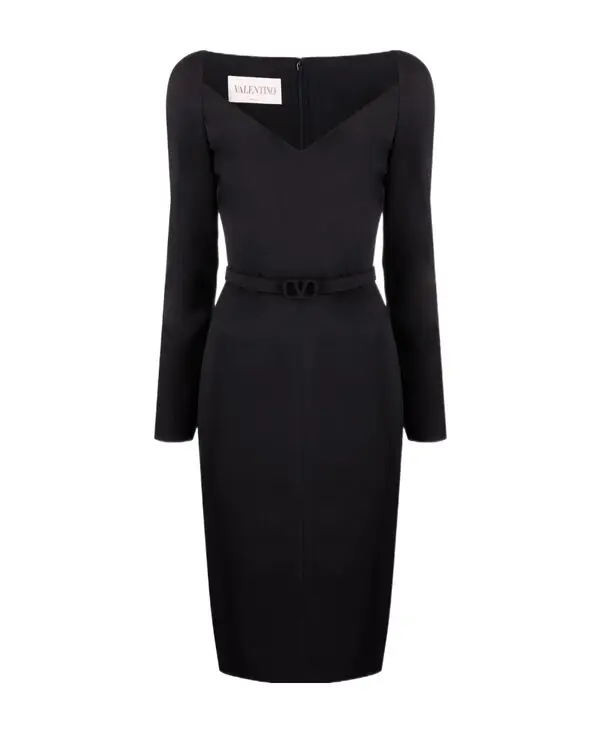 Valentino Garavani Vlogo Fitted Midi Dress
