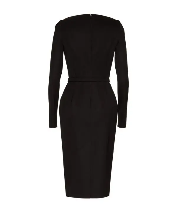 Valentino Garavani Vlogo Fitted Midi Dress