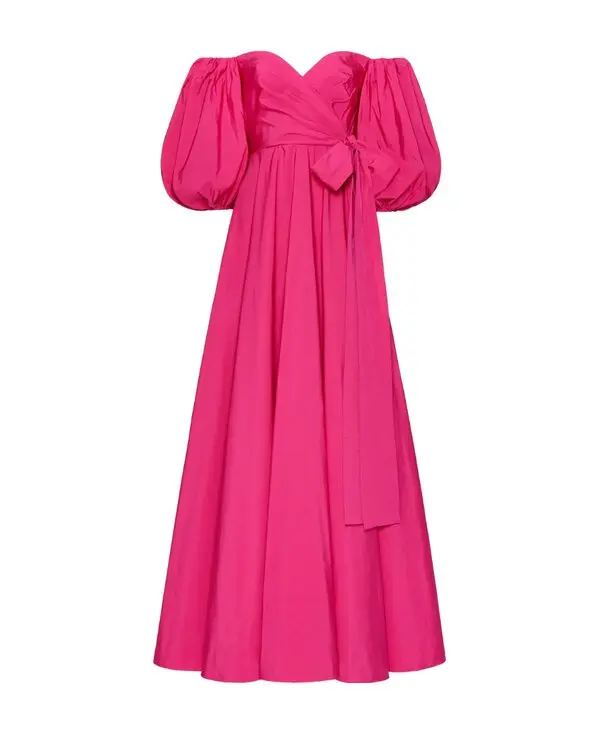 Valentino Garavani Pleated Shoulder-length Dress