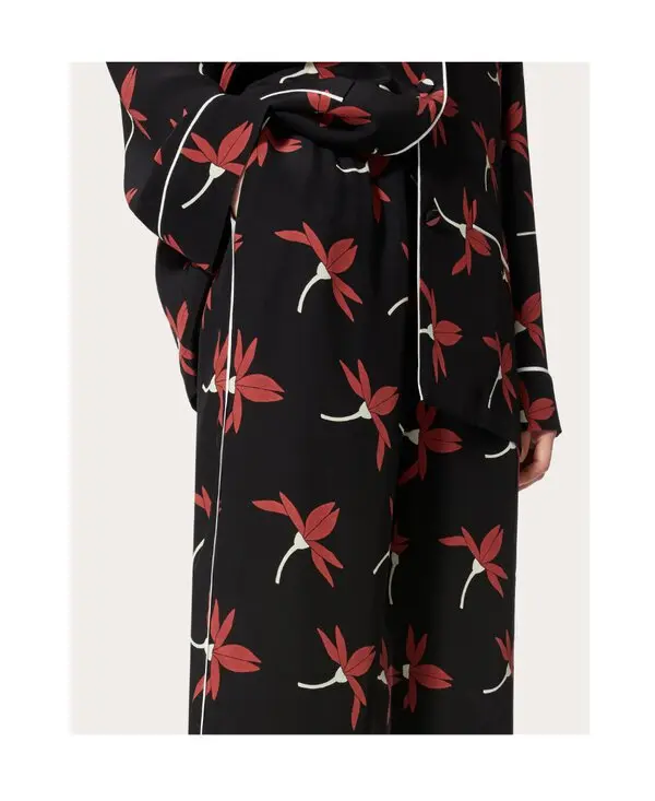 Valentino Garavani Fairy Flowers Print Cropped Trousers