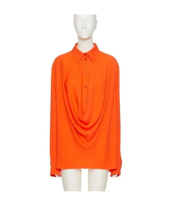 Valentino Garavani Draped-detail Long-sleeved Shit