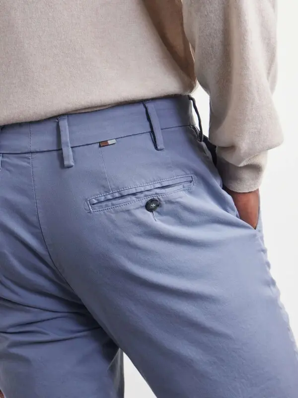 Canali Straight-leg Stretch-cotton Twill Trousers
