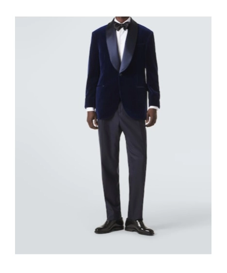 Brunello Cucinelli Pinstripe Cotton Velvet Tuxedo Jacket
