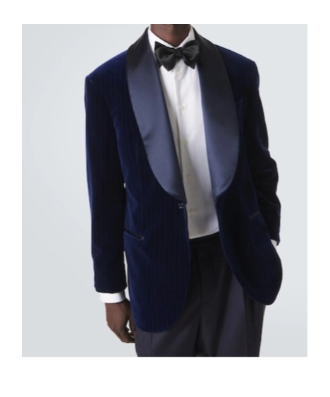 Brunello Cucinelli Pinstripe Cotton Velvet Tuxedo Jacket