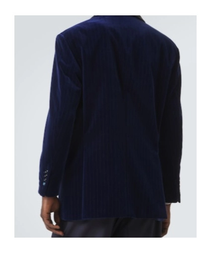 Brunello Cucinelli Pinstripe Cotton Velvet Tuxedo Jacket