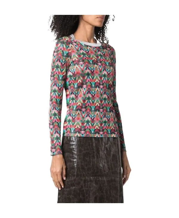 Valentino Garavani Gold And Silver Jacquard Sweater - Black