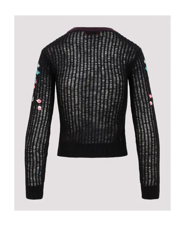 Valentino Garavani Embroidered Logo Pullover - Black