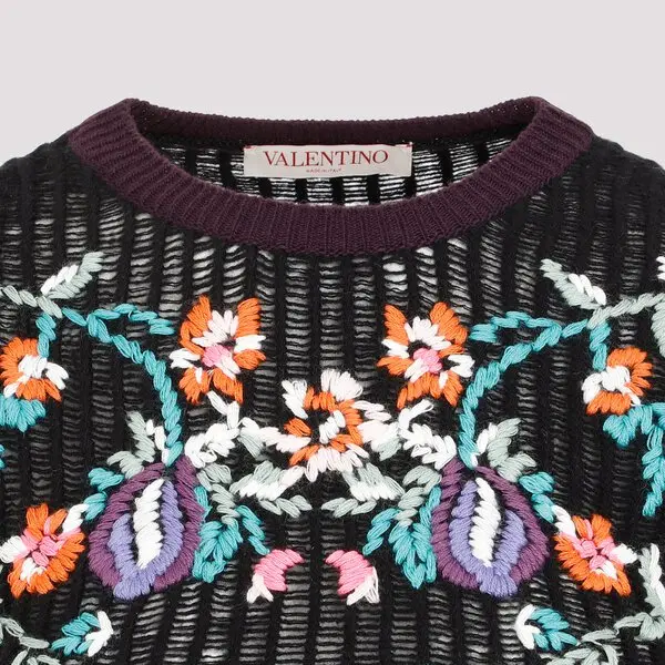 Valentino Garavani Embroidered Logo Pullover - Black