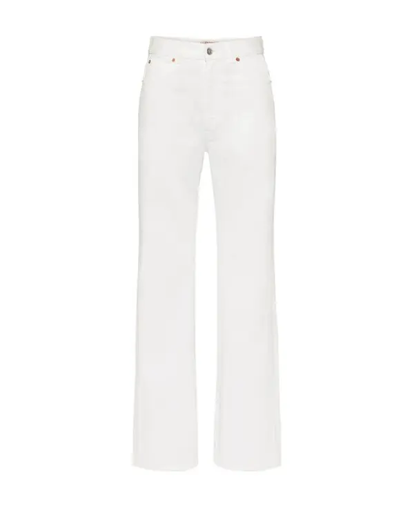 Valentino Garavani Logo Printed Straight Leg Jeans