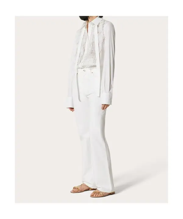 Valentino Garavani Logo Printed Straight Leg Jeans