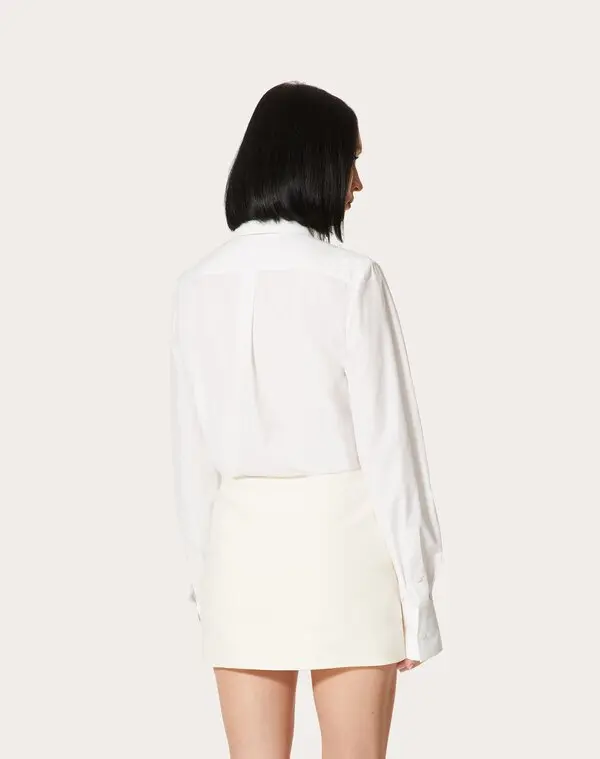 Valentino Garavani Embroidered Front-tie Shirt