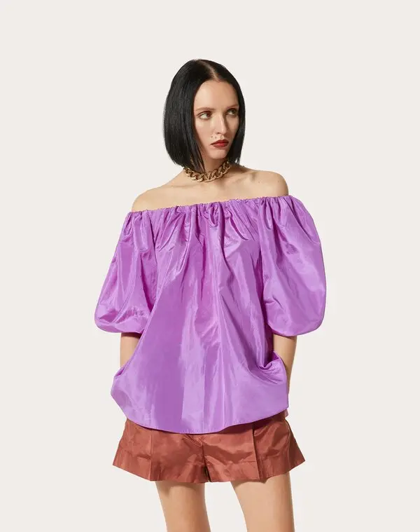 Valentino Garavani Washed Taffeta Top