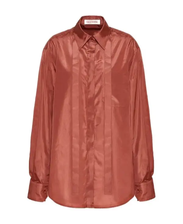 Valentino Garavani Long-sleeve Button-fastening Shirt - Brown