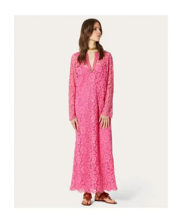 Valentino Garavani Floral-lace Longsleeved Dress