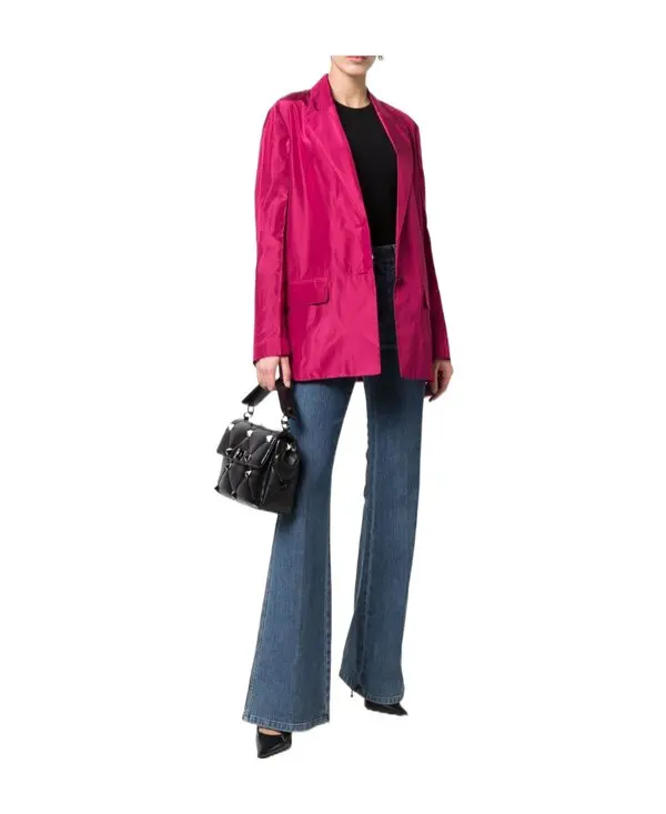 Valentino Garavani Crinkled-effect Single-breasted Blazer
