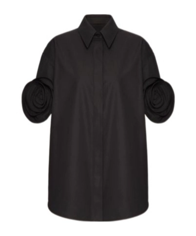 Valentino Garavani Compact Popeline Straight Hem Shirt