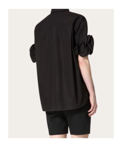 Valentino Garavani Compact Popeline Straight Hem Shirt