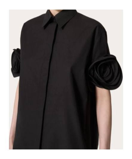 Valentino Garavani Compact Popeline Straight Hem Shirt