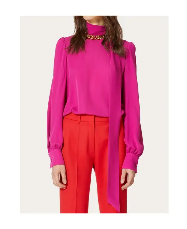 Valentino Garavani Pussy-bow Collar Blouse