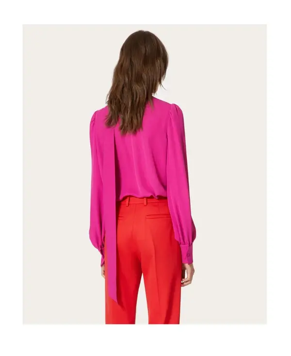 Valentino Garavani Pussy-bow Collar Blouse
