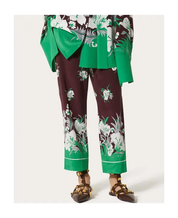 Valentino Garavani Floral Printed Pajama Pants