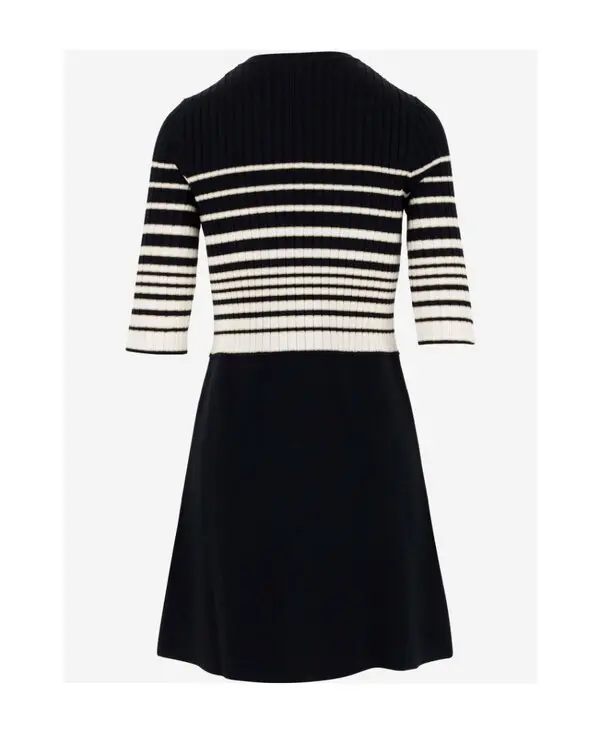 Valentino Garavani Striped Crewneck Dress