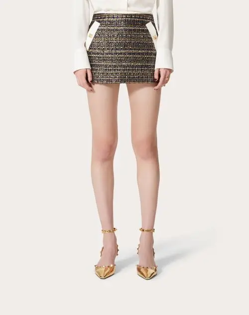 Valentino Garavani Tweed Party Mini Skirt