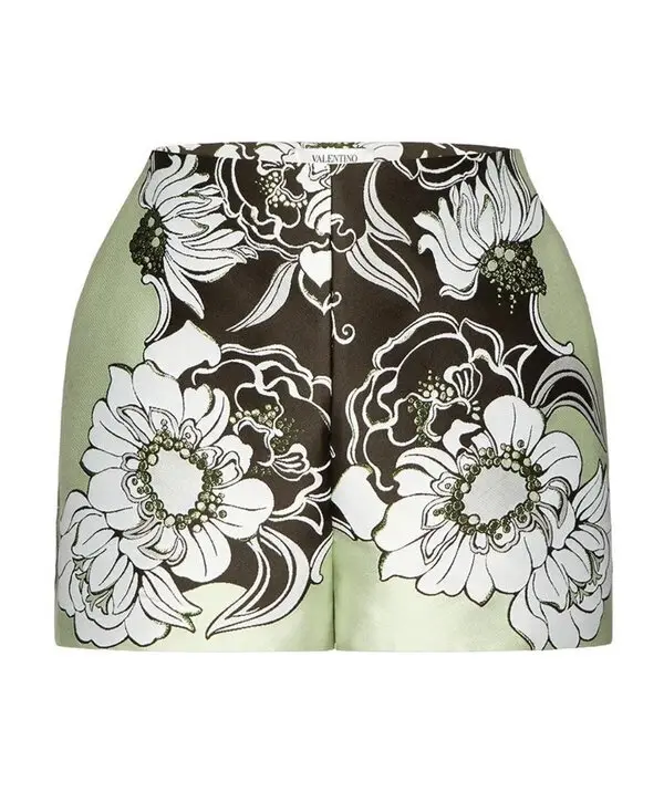 Valentino Garavani Logo Print Casual Shorts - White