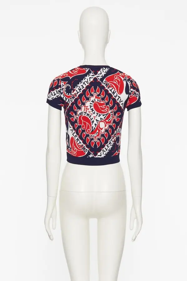 Valentino Garavani Archive Manifesto Knitted Top