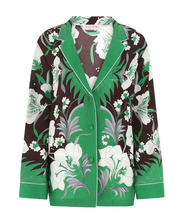 Valentino Garavani Floral-print Silk Shirt