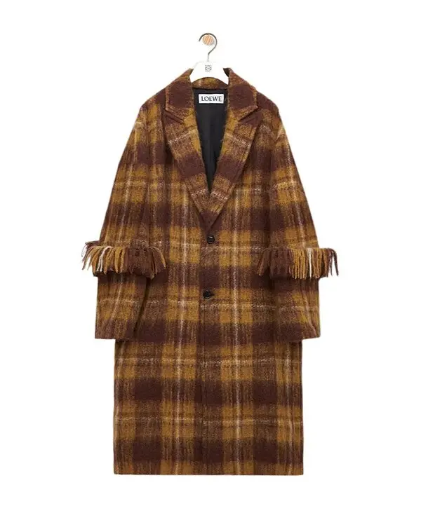 Loewe Check Patterned Coat