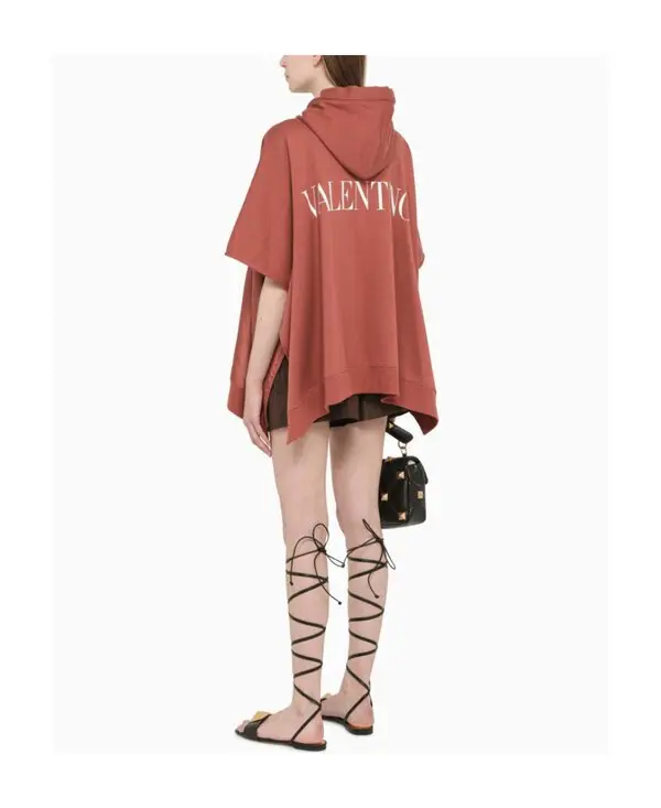 Valentino Garavani Logo Letters Hooded Cloak
