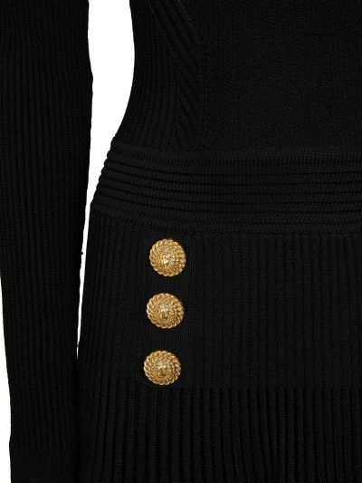 Balmain Logo Button Dress