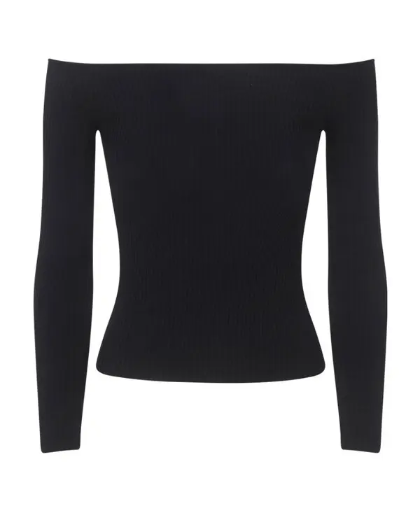 Valentino Garavani Ribbed Off-shoulder Jumper