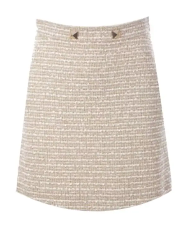 Valentino Garavani Tweed Mini Skirt - Nude