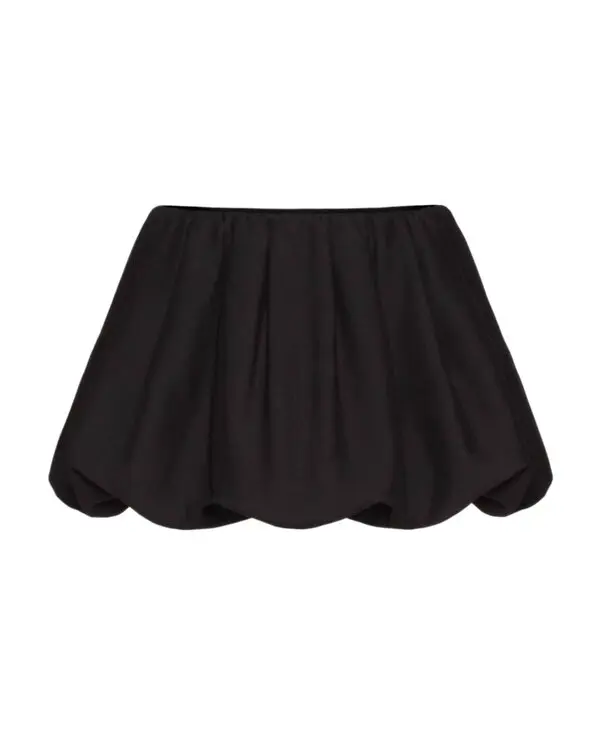 Valentino Garavani Crepe Couture High Waist Mini Skirt - Black