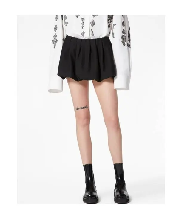 Valentino Garavani Crepe Couture High Waist Mini Skirt