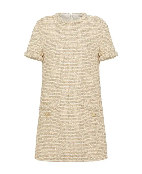 Valentino Garavani Roman Stud Tweed Dress