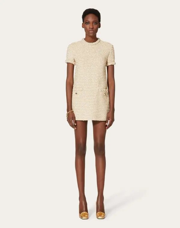 Valentino Garavani Roman Stud Tweed Dress