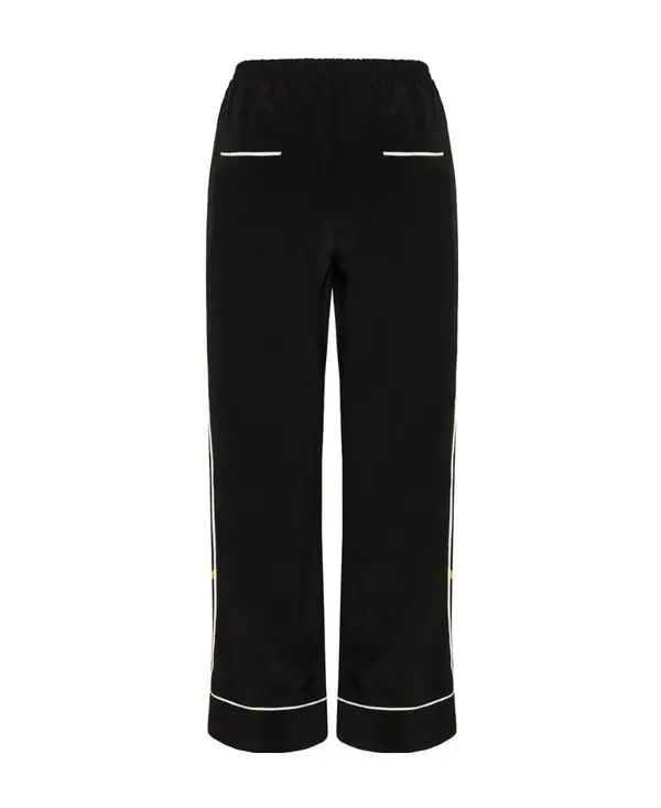 Valentino Garavani Drawstring Wide Leg Cropped Trousers