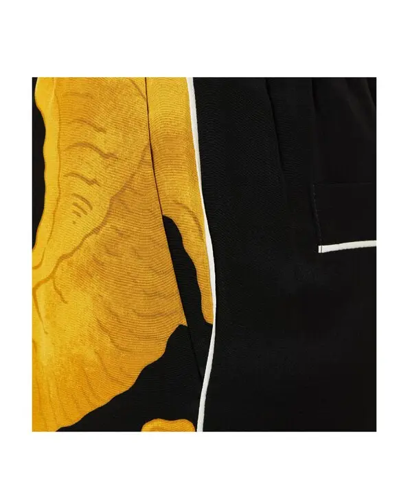 Valentino Garavani Drawstring Wide Leg Cropped Trousers