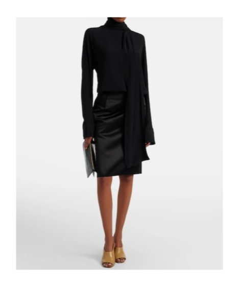 TOTEME Duchess Satin Pencil Skirt