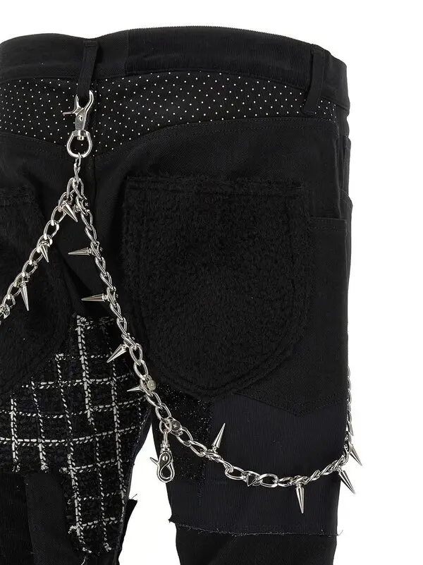 Junya Watanabe Patchwork Kilt Detail Jeans