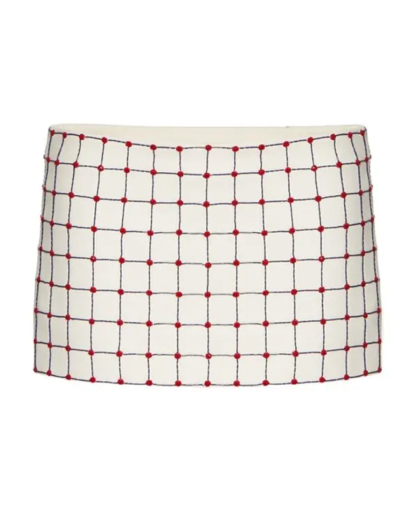 Valentino Garavani Logo Embroidered Skirt