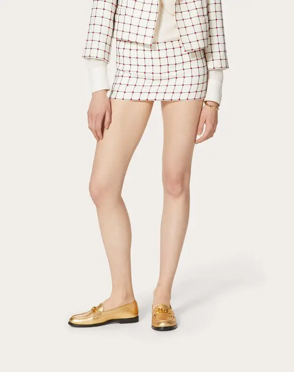 Valentino Garavani Logo Embroidered Skirt