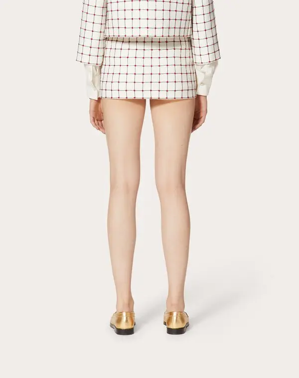 Valentino Garavani Logo Embroidered Skirt
