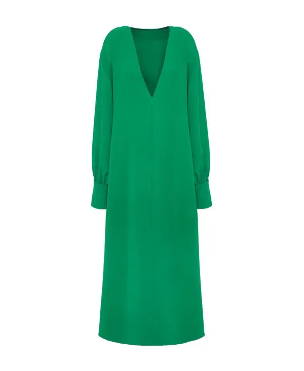 Valentino Garavani V-neck Long-sleeved Dress